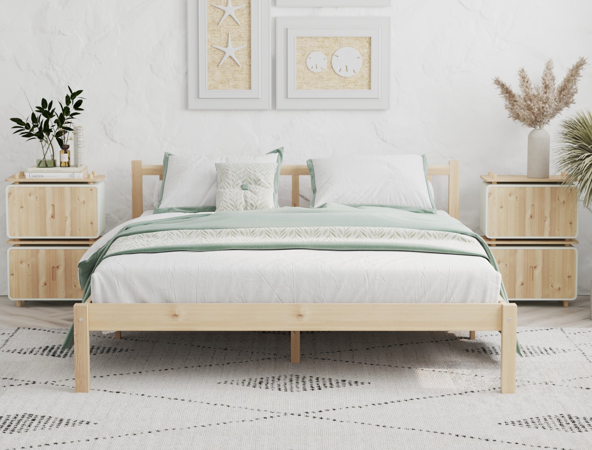 Cooper Wooden Natural Bed Frame — ISAAK