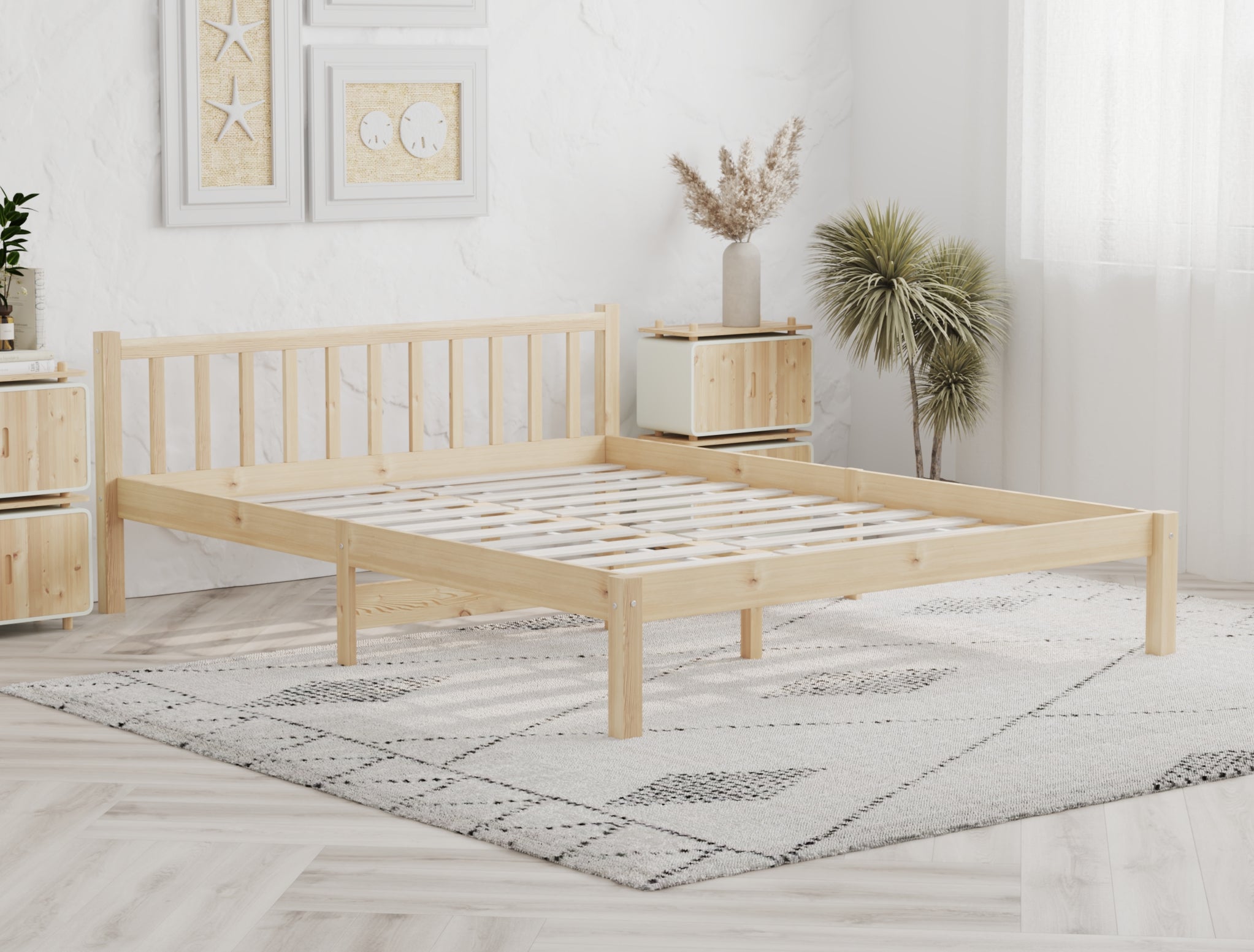 Cooper Wooden Natural Bed Frame — ISAAK