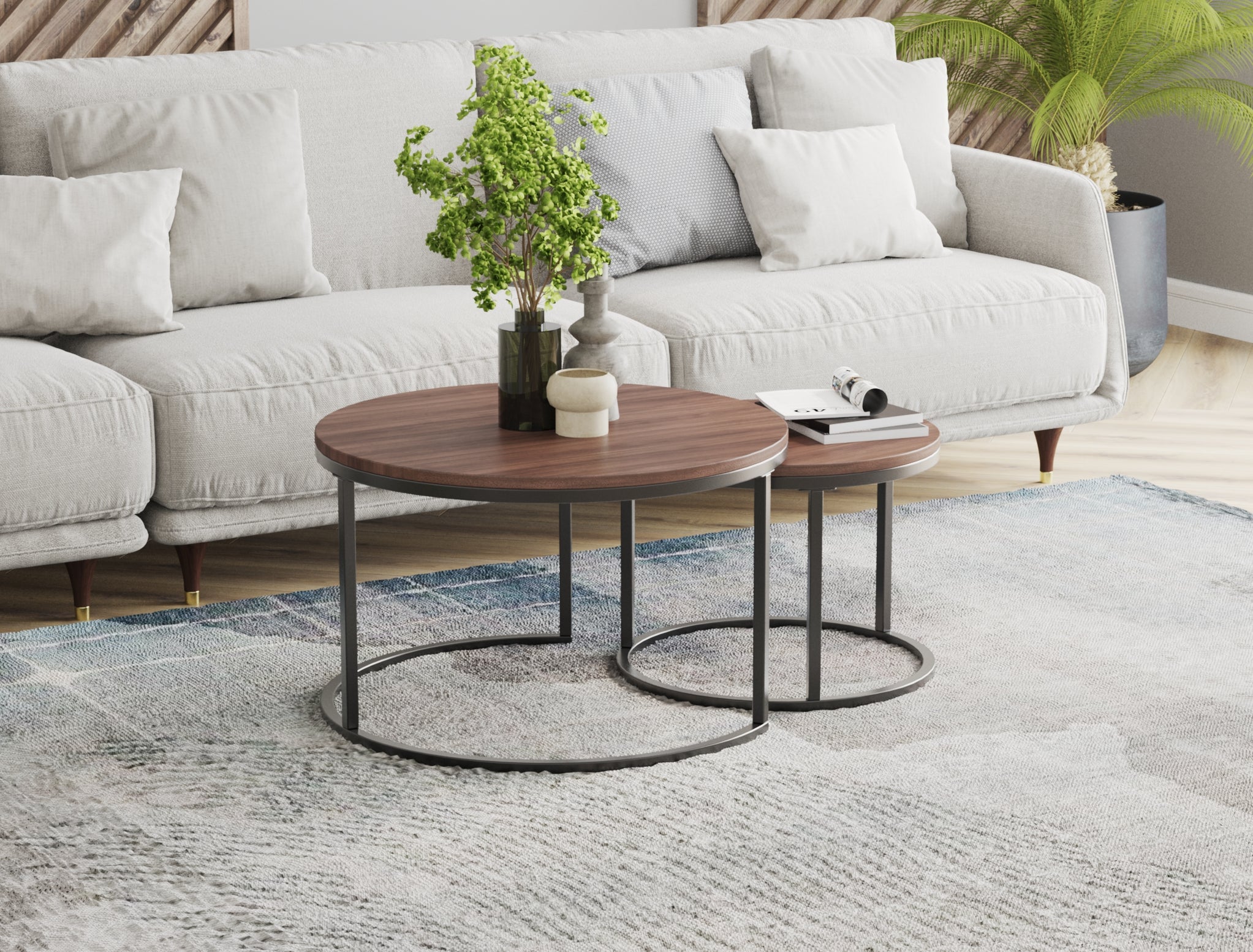 Boston Walnut Nesting Coffee Table — ISAAK