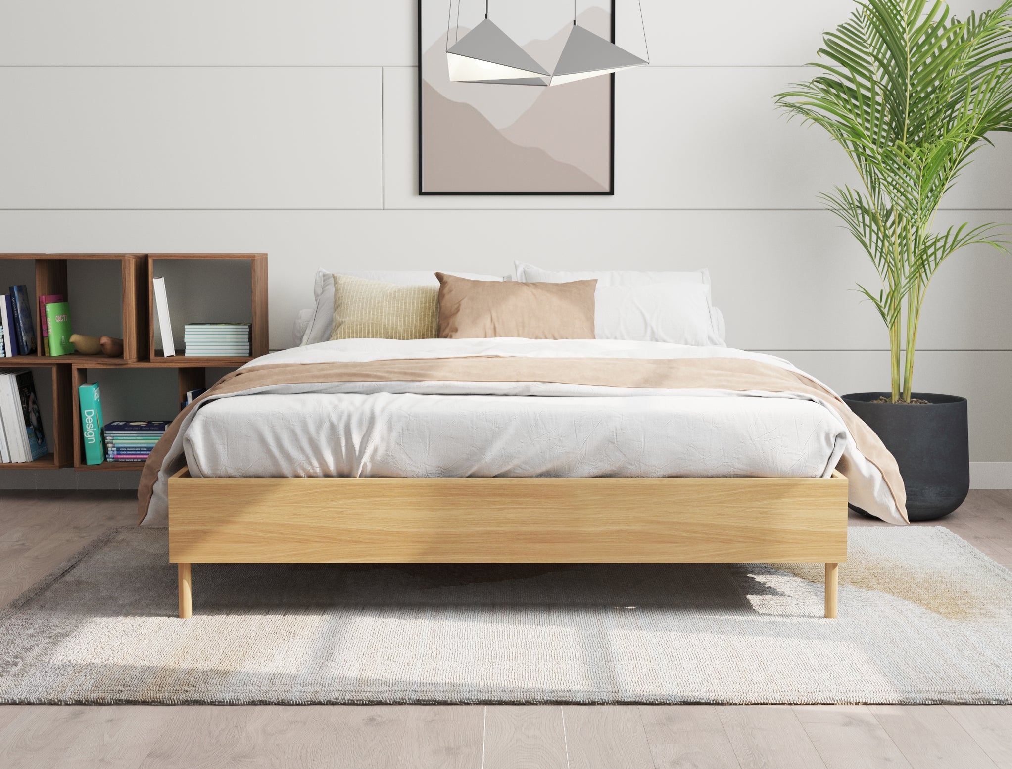 Damon Wooden Natural Bed Frame — ISAAK