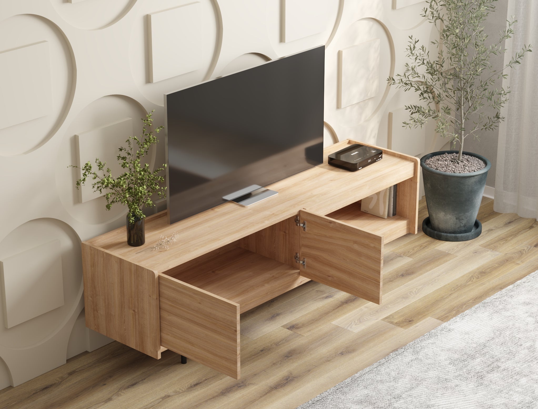 Benjamin TV Unit 180 cm Oak — ISAAK