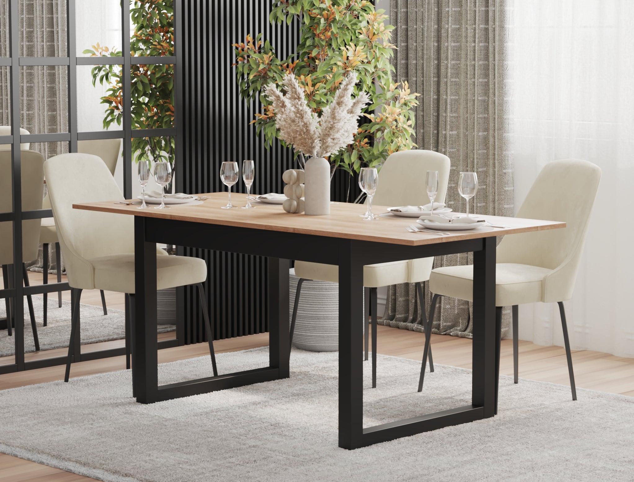 Ivory Extendable Dining Table 140 - 180cm — ISAAK