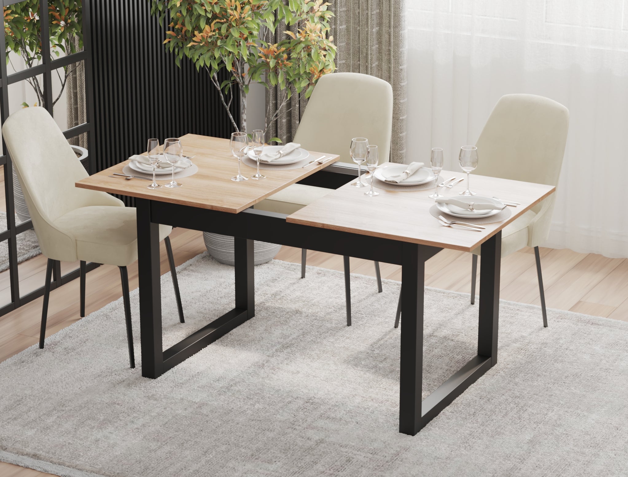 Ivory Extendable Dining Table 140 - 180cm — ISAAK