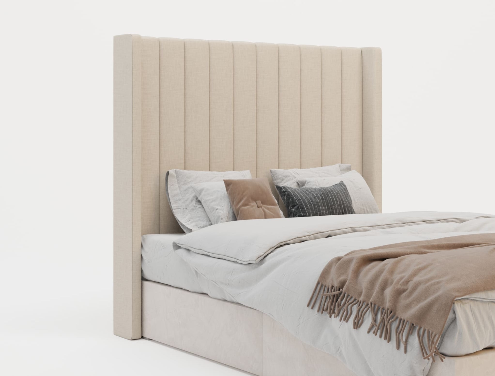 Jacob Beige Fabric Bed Head — ISAAK