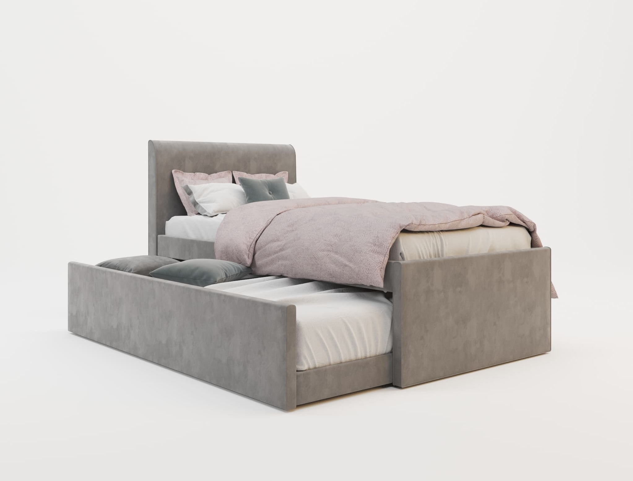 Selina Grey Velvet Trundle — ISAAK